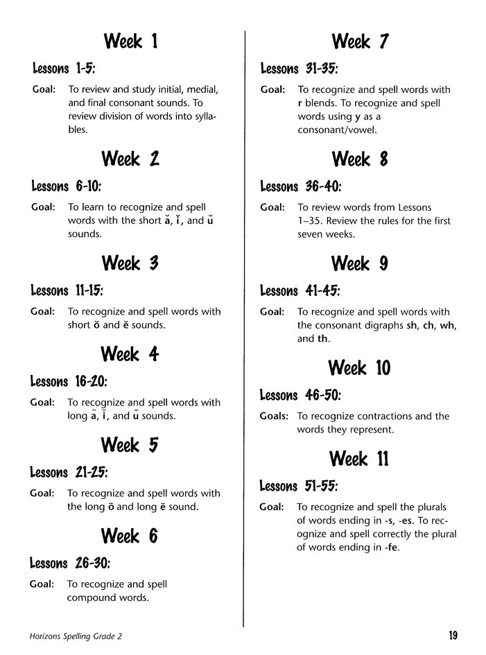 Horizons Grade 2 Spelling & Vocabulary Teacher's Guide - Classroom ...