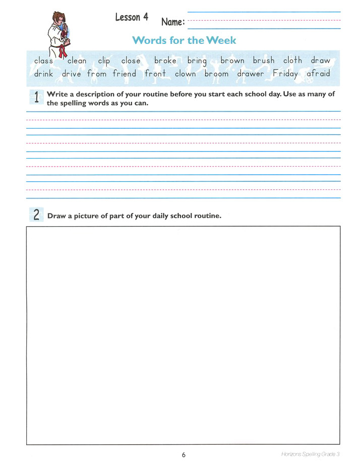 Horizons Grade 3 Spelling & Vocabulary Student Book - Classroom ...