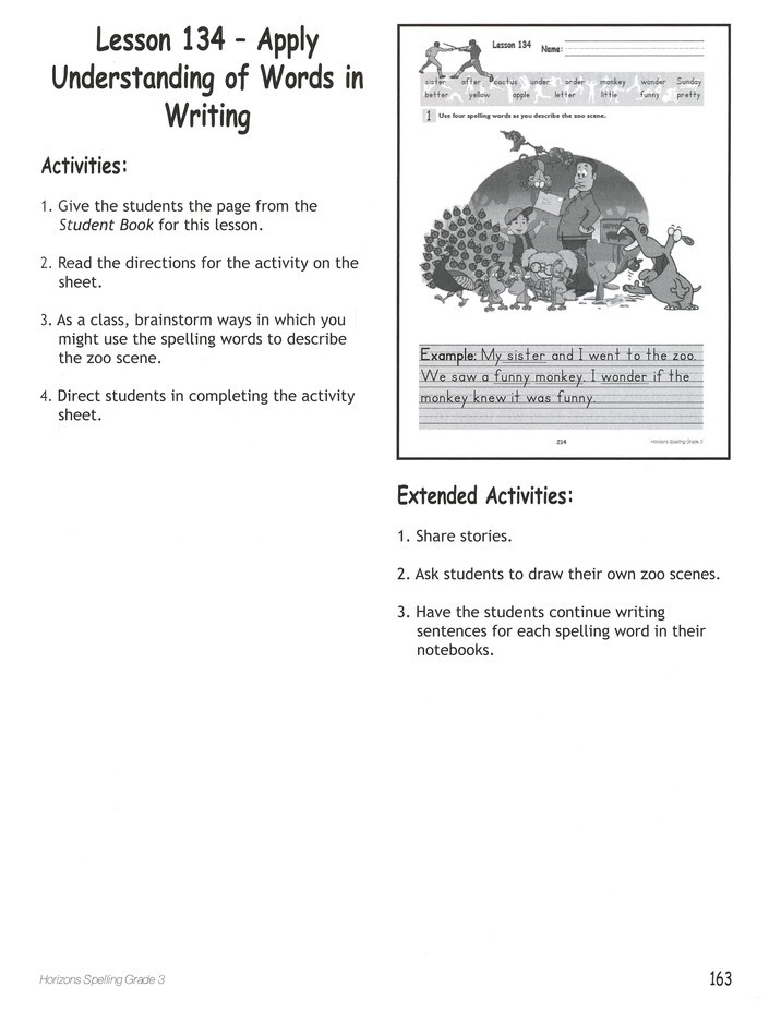 Horizons Grade 3 Spelling & Vocabulary Teachers Guide - Classroom ...