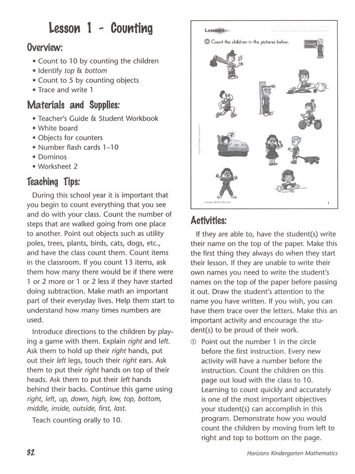 Horizons Gr. K Math Set - Classroom Resource Center