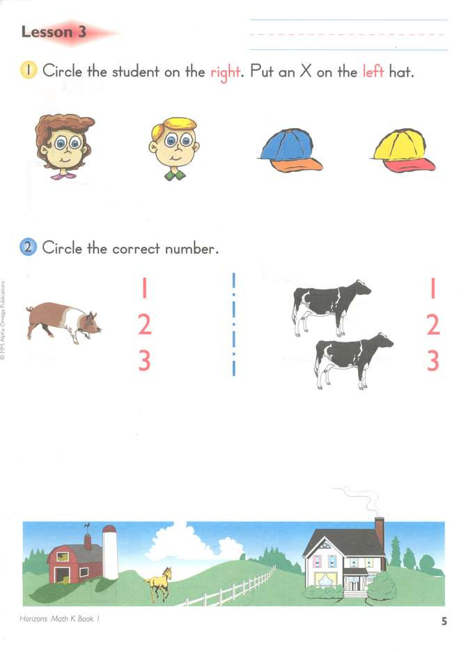 Horizons Gr. K Math Student Book 1 - Classroom Resource Center