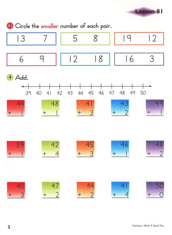 Horizons Gr. K Math Student Book 2 - Classroom Resource Center