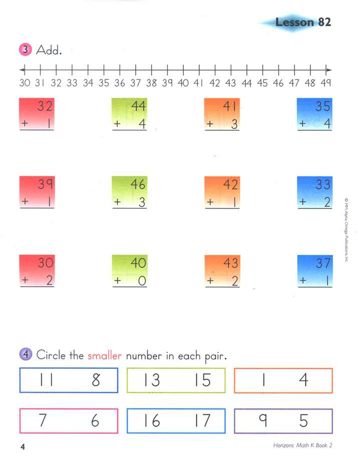 Horizons Gr. K Math Student Book 2 - Classroom Resource Center