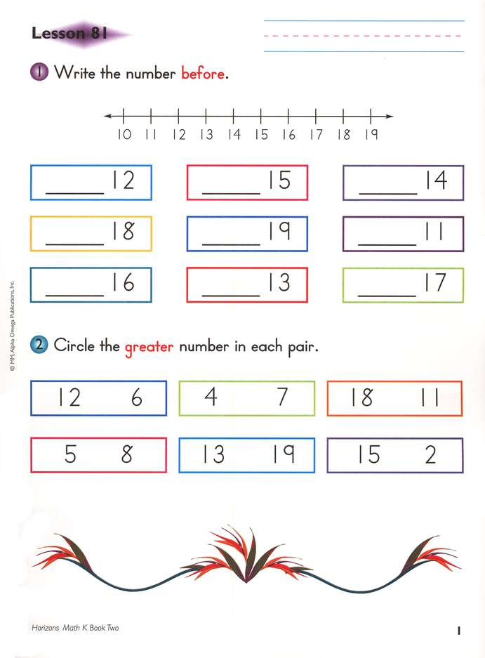 Horizons Gr. K Math Student Book 2 - Classroom Resource Center