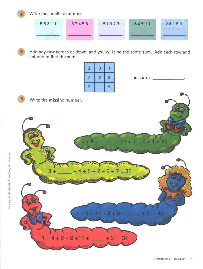 Horizons Grade 4 Math Student Book 1 - Classroom Resource Center