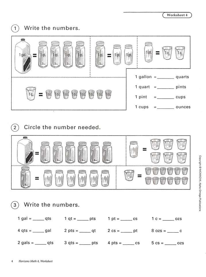 Horizons Grade 4 Math Student Workbook Packet - Classroom Resource Center