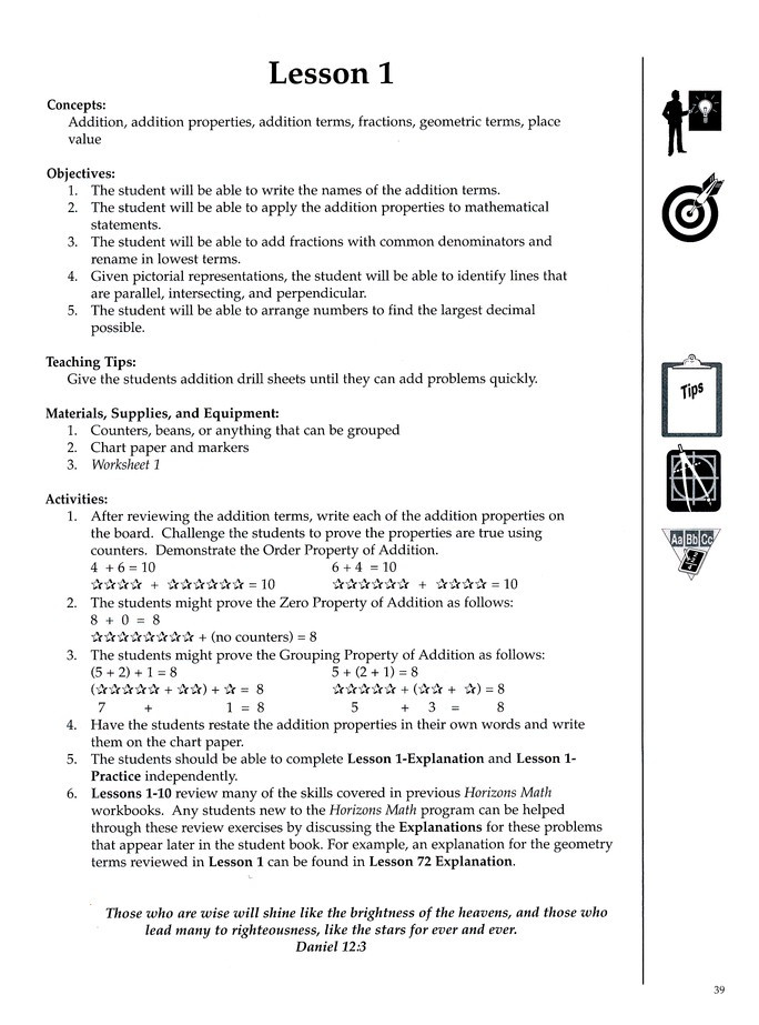Horizons Grade 5 Math Teachers Guide - Classroom Resource Center