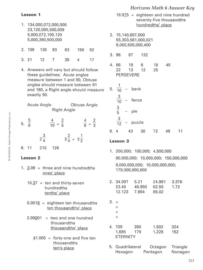 Horizons Grade 6 Math Set - Classroom Resource Center