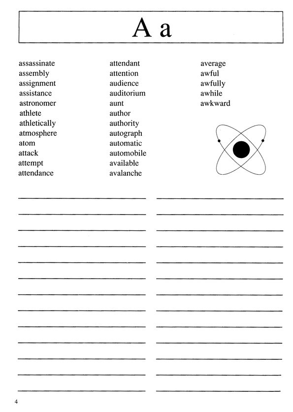 Advanced Words I Use When I Write Spelling Dictionary Grades 5-6 ...