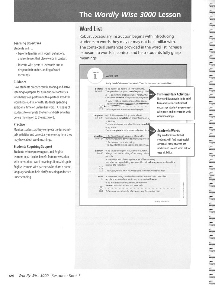Wordly Wise 3000 4th Edition Book 5 Teacher Resource Book - Classroom ...