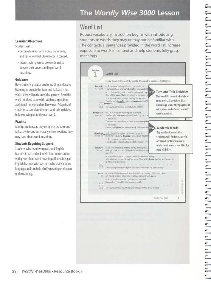 Wordly Wise 3000 4th Edition Book 7 Teacher Resource Book - Classroom ...
