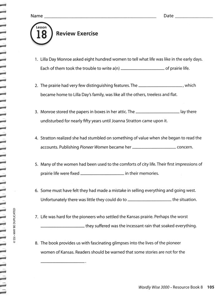 Wordly Wise 3000 4th Edition Book 8 Teacher Resource Book - Classroom ...