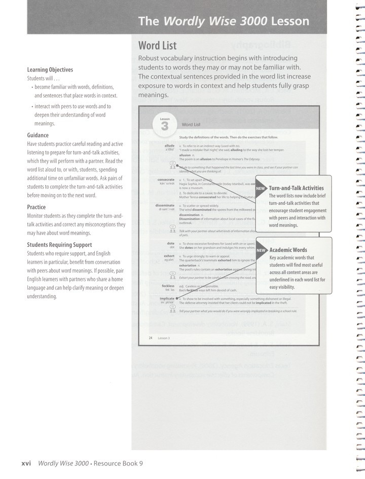 Wordly Wise 3000 4th Edition Book 9 Teacher Resource Book - Classroom ...