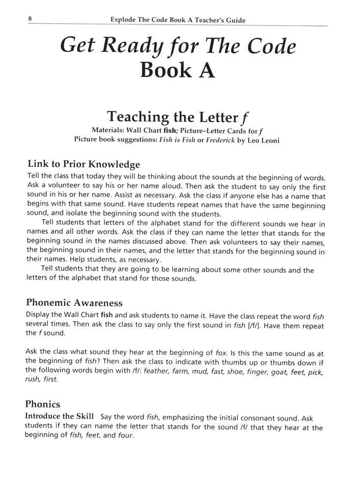 Explode The Code Teachers Guide for Books A, B, C - Classroom Resource ...