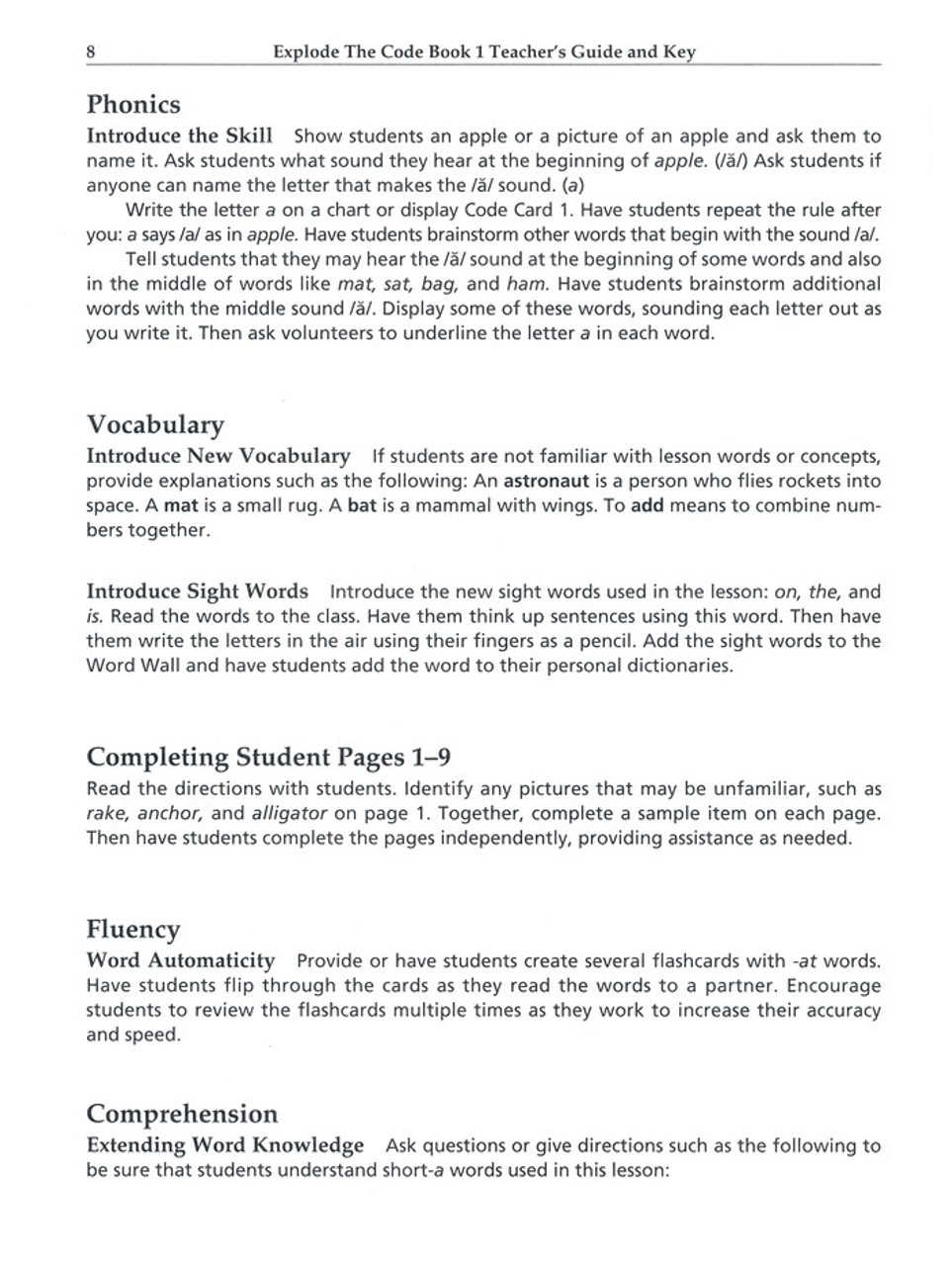 Explode The Code Teachers Guide for Books 1 & 2 - Classroom Resource Center