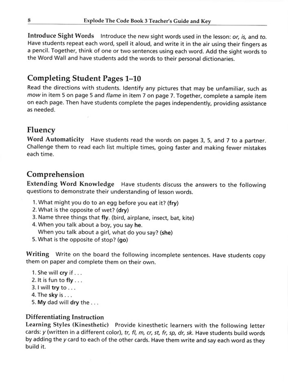 Explode The Code Teachers Guide for Books 3 & 4 - Classroom Resource Center