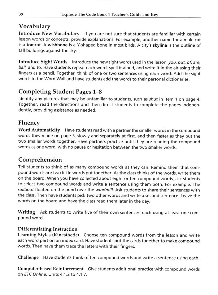 Explode The Code Teachers Guide for Books 3 & 4 - Classroom Resource Center