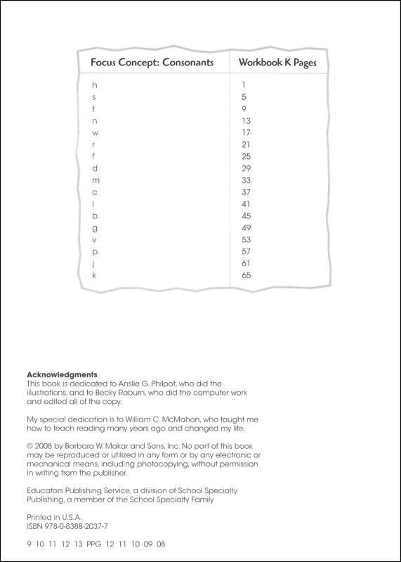 Primary Phonics Workbook K Grades K-2 - Classroom Resource Center