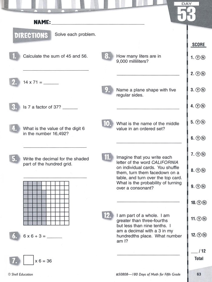 180 Days of Math Grade 5 - Classroom Resource Center