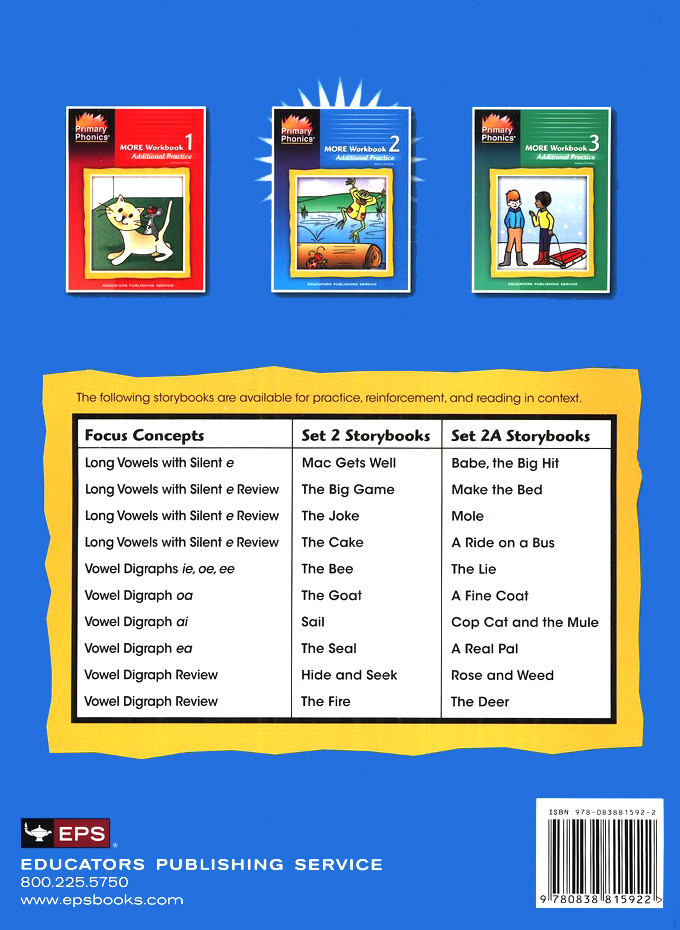 Primary Phonics More Workbook 2 Grades K-2 - Classroom Resource Center