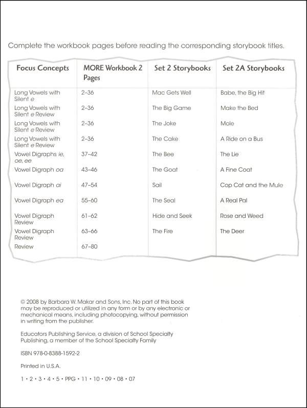Primary Phonics More Workbook 2 Grades K-2 - Classroom Resource Center