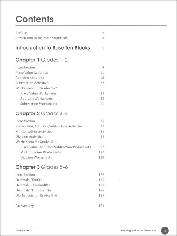 Working with Base Ten Blocks - Classroom Resource Center