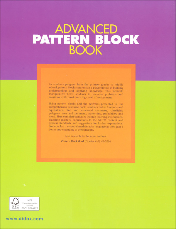 Pattern Block Book - Advanced w/ CD - Classroom Resource Center