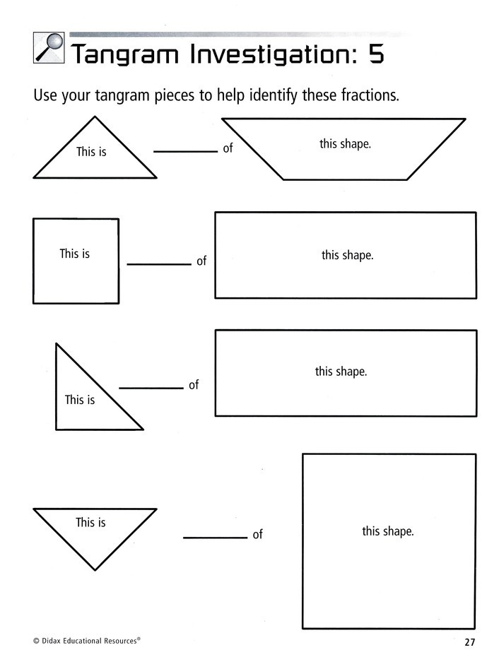 Fractions With Tangrams - Classroom Resource Center