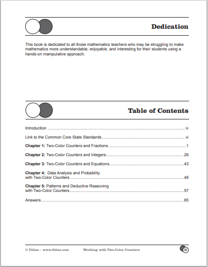 Integer Operations Activity Set - Classroom Resource Center