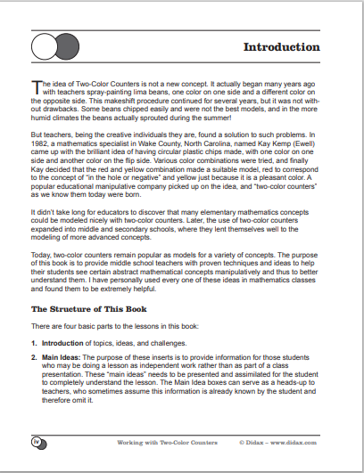 Integer Operations Activity Set - Classroom Resource Center