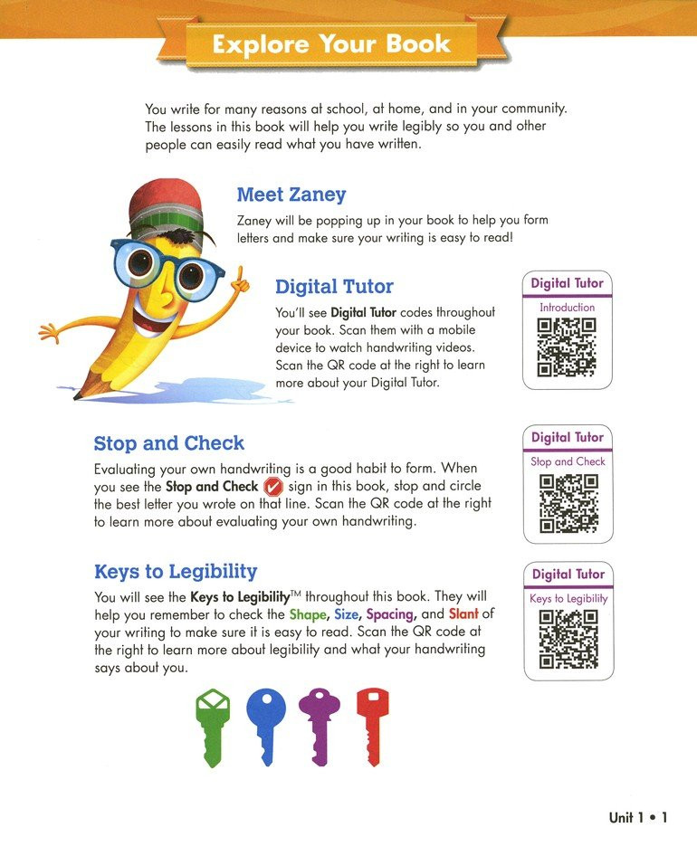 Zaner-Bloser Handwriting Grade 4 Student Edition - Classroom Resource ...