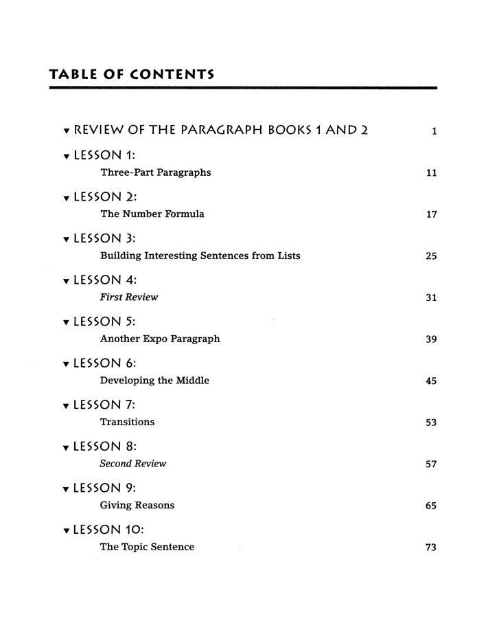 The Paragraph Book 3 Student Book - Classroom Resource Center