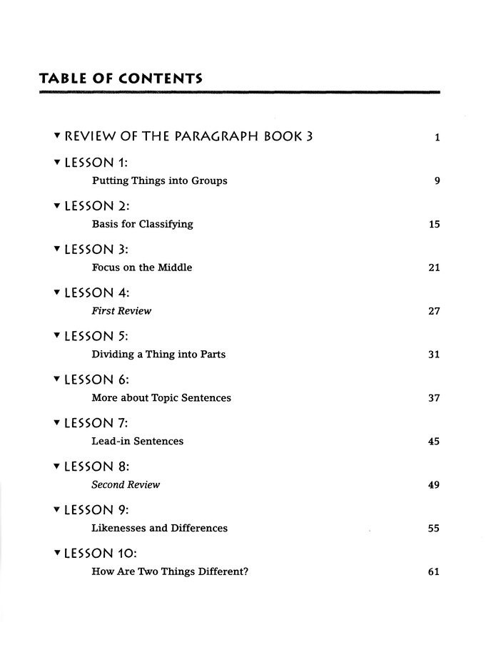 The Paragraph Book 4 Student Book - Classroom Resource Center