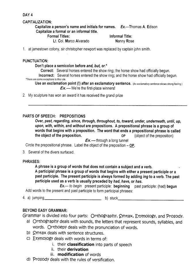 Easy Grammar Ultimate Series: 180 Daily Teaching Lessons, Grade 12 ...