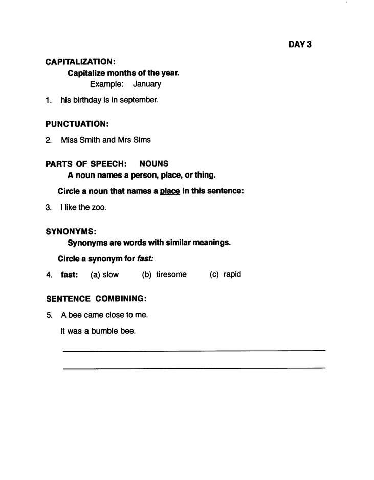 Daily Grams Grade 3 Workbook - Classroom Resource Center