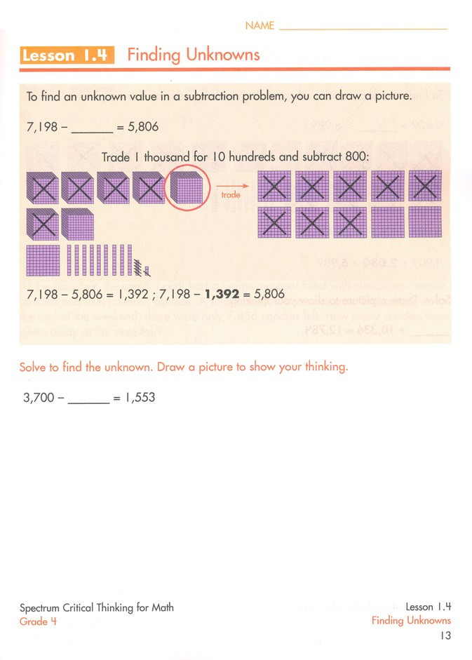 Spectrum Critical Thinking for Math Grade 4 - Classroom Resource Center