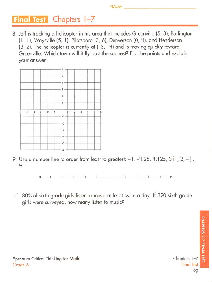 Spectrum Critical Thinking for Math Grade 6 - Classroom Resource Center