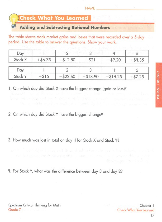 Spectrum Critical Thinking for Math Grade 7 - Classroom Resource Center