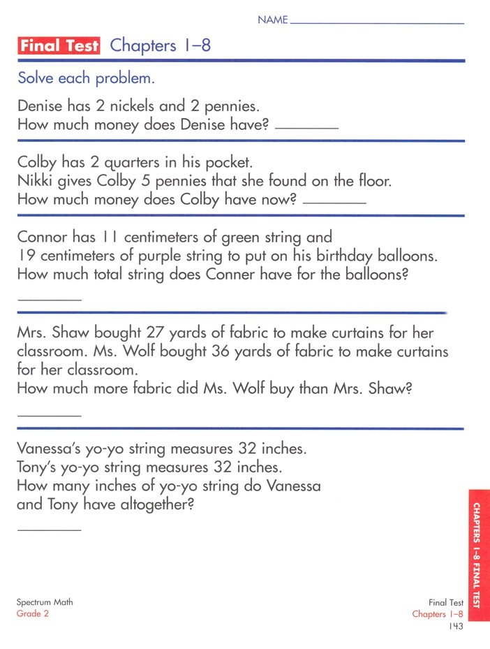 Spectrum Math Grade 2 - Classroom Resource Center