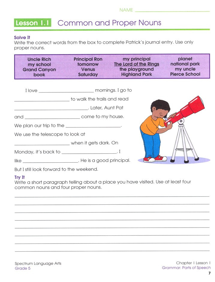 Spectrum Language Arts Grade 5 - Classroom Resource Center