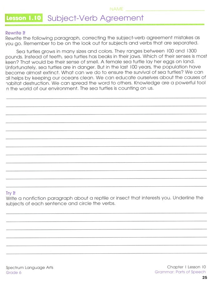 Spectrum Language Arts Grade 6 - Classroom Resource Center