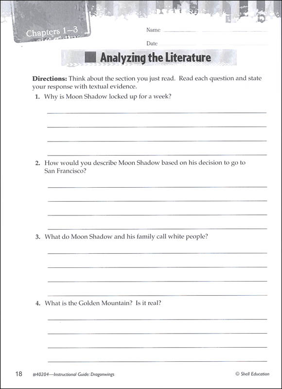 Great Works Instructional Guides for Literature Grades 4-8: Dragonwings ...