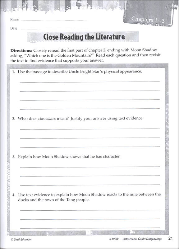 Great Works Instructional Guides for Literature Grades 4-8: Dragonwings ...