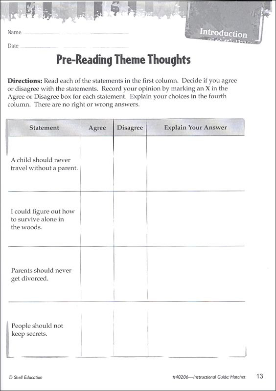 Great Works Instructional Guides for Literature Grades 4-8: Hatchet ...