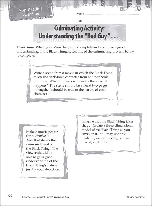 Great Works Instructional Guides for Literature Grades 4-8: A Wrinkle ...
