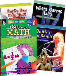 180 Days of Math Grade 6 Bundle: 4 Book Set