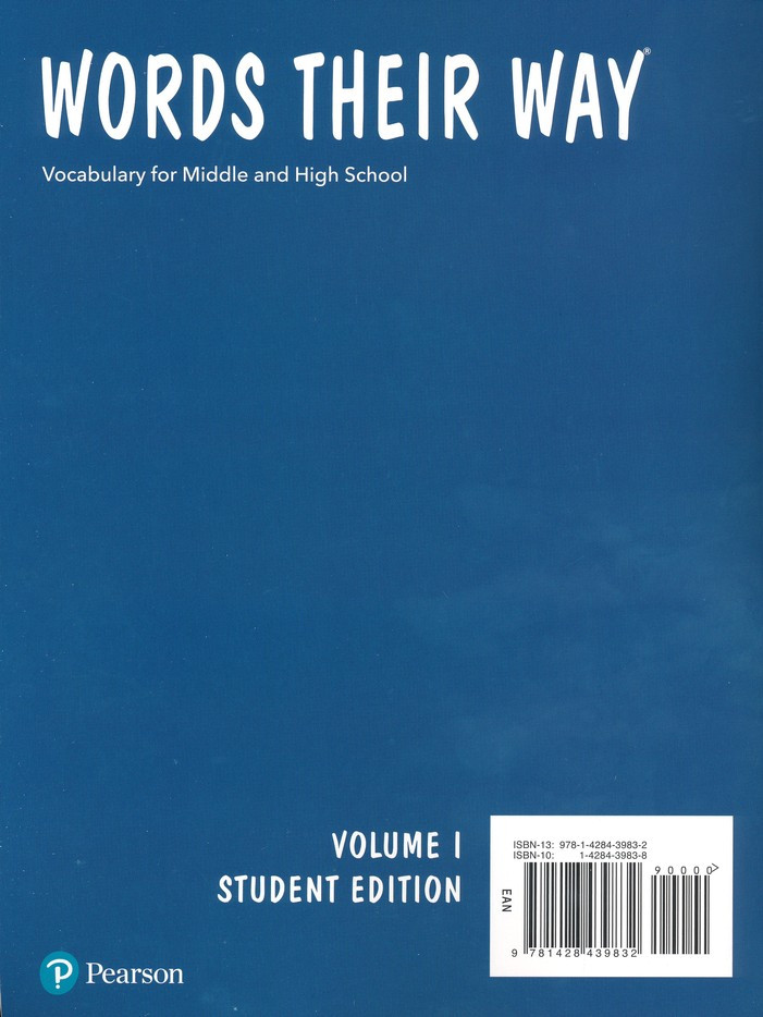 Words Their Way: Vocabulary for Middle and High School Volume 1 Bundle