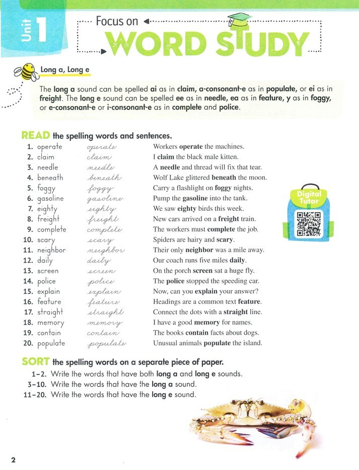 Zaner-Bloser Spelling Connections Grade 5 Student Edition (2022 Edition)