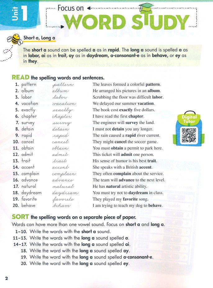 Zaner-Bloser Spelling Connections Grade 6 Student Edition (2022 Edition)