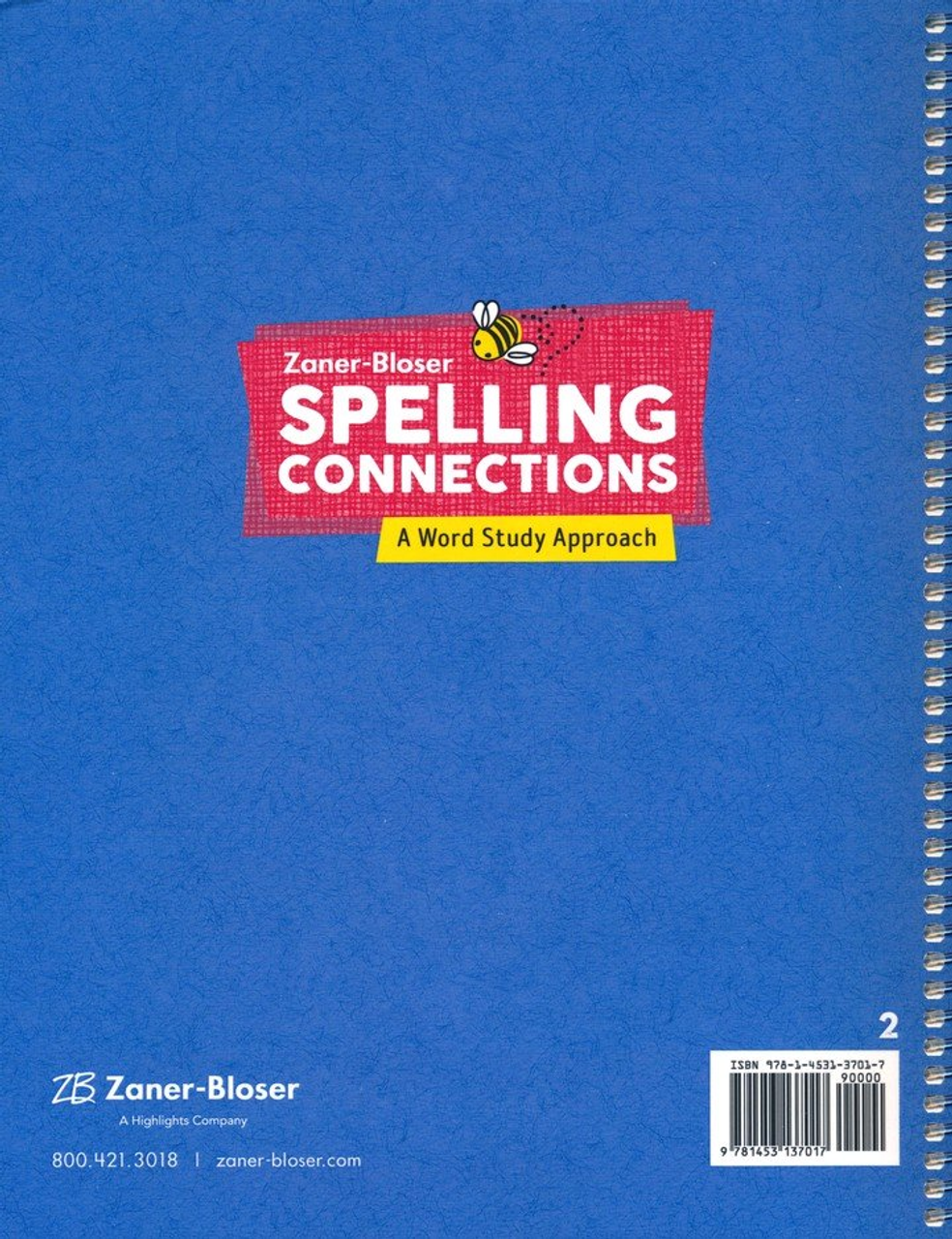 Zaner-Bloser Spelling Connections Grade 2 Student/Teacher Homeschool ...